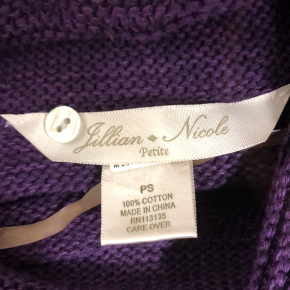 jillian nicole | Sweaters | Jillian Nicole Purple Cowl Neck Sweater ...